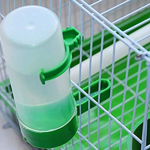 POPETPOP 10PCS Bird Water Dispenser for Cage - Pet Birds Feeder Drinker Waterer Clip with Automatic Drinking Water Sprinkler Proof Bird Cup for Parrots Budgie Cockatiel Lovebirds
