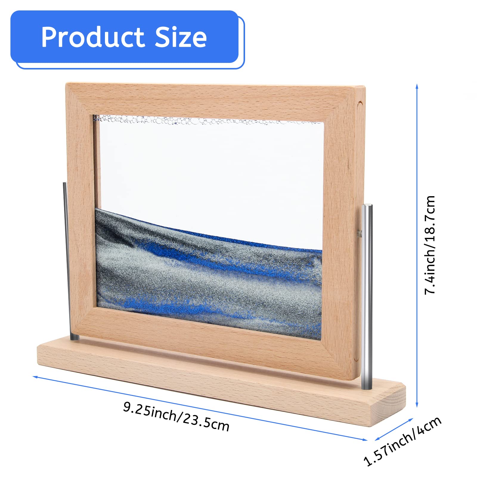 Coitak Moving Sand Art Picture, Dynamic Sand Picture, Desktop Moving Sand Art for Home Decor and Office