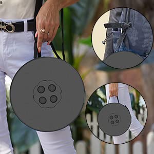 20.4“Telescoping Stool with Cushion,Portable Camping Stool More Sturdy Capacity 550Ib,Collapsible Retractable Stool Adjustable Folding Stool for Garden Fishing Hiking BBQ with Carry Bag,Carabiner