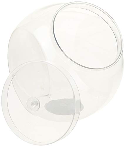 Amscan 410017 Clear Slanted Plastic Jar with lid | 80 Oz | 1 Pc