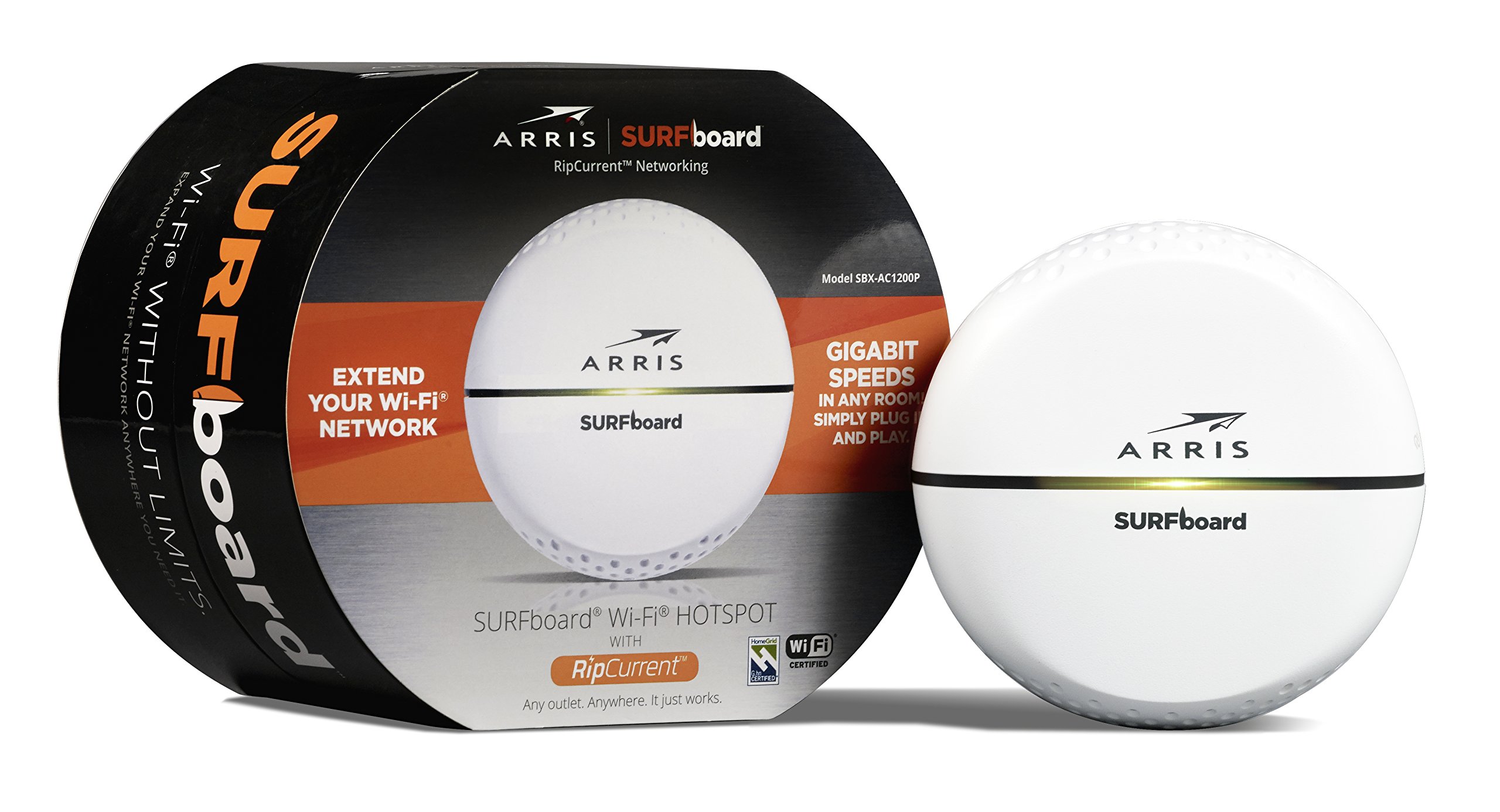 ARRIS SURFboard AC1200 Wi-Fi Hotspot with RipCurrent Using G.hn (SBX-AC1200P)