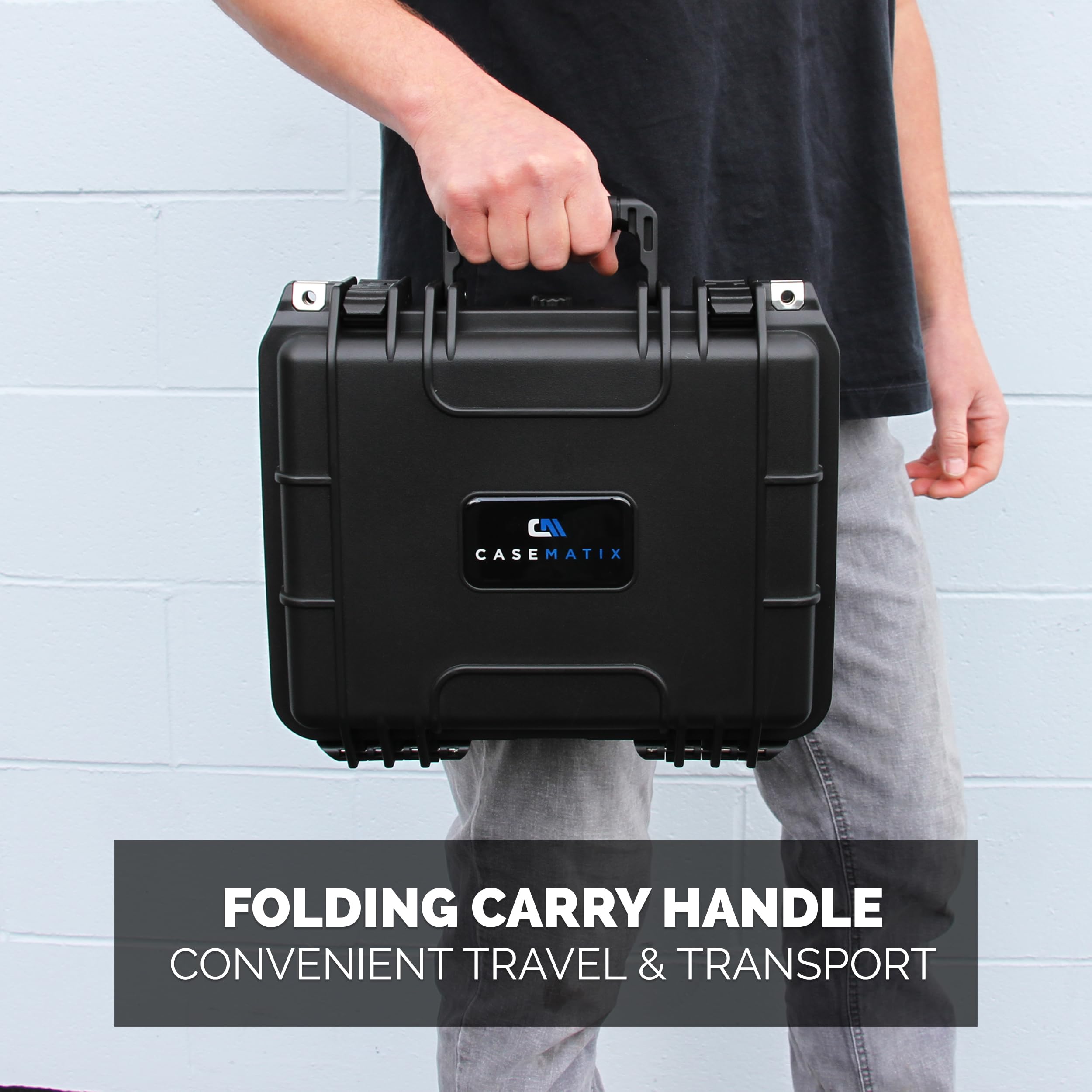 CASEMATIX Graded Card Storage Box Compatible with 40+ BGS PSA Sports Trading Cards with Top loader Card Storage Case Front Compartment, Waterproof Graded Card Case For Slabs and Toploaders