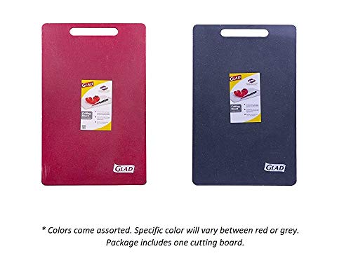 Glad Extra Large Kitchen Cutting Chopping Board | Dishwasher Safe | Non Porous, Easy to Clean, Gentle on Knives | 16.25" x 10.25", Color Will Vary