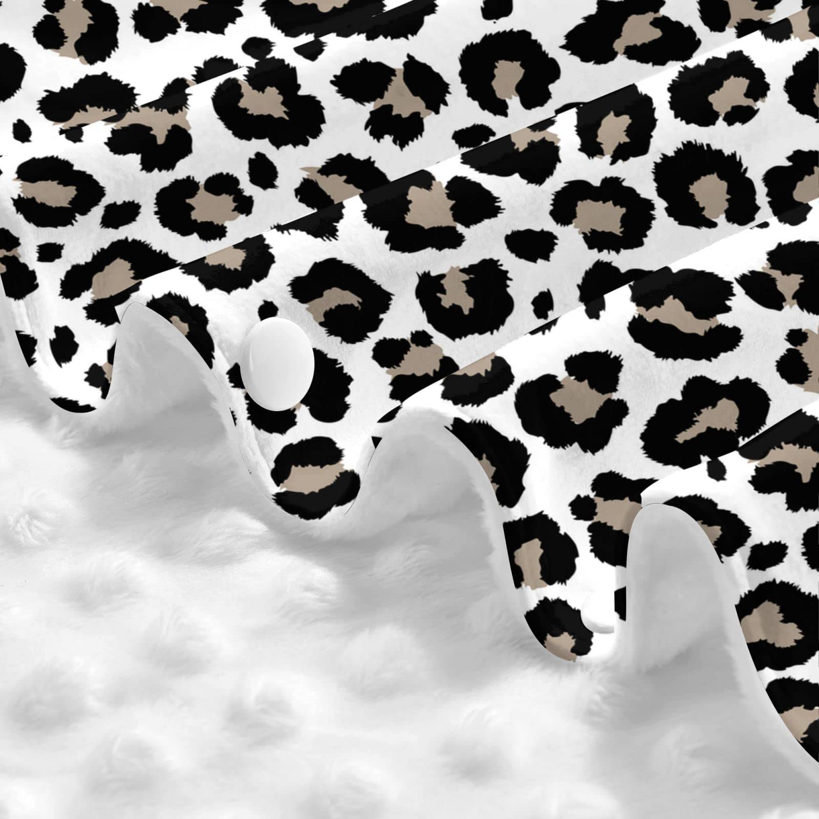 9CH Car Seat Canopy for Babies, Peekaboo Opening Minky Car seat Cover for Baby Mom Nursing Breastfeeding Covers, Minky Blanket for Infant Toddler (Leopard)