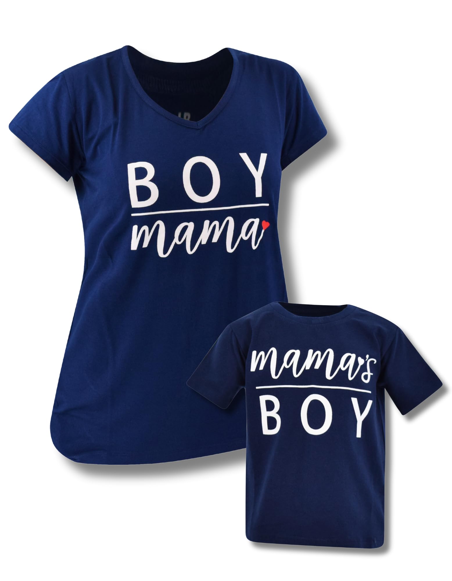 Boy Mama Matching Mommy and Me Outfits Mom Daughter Shirts Mothers Day Outfits Mama Mini Clothing (Womens L, Blue)