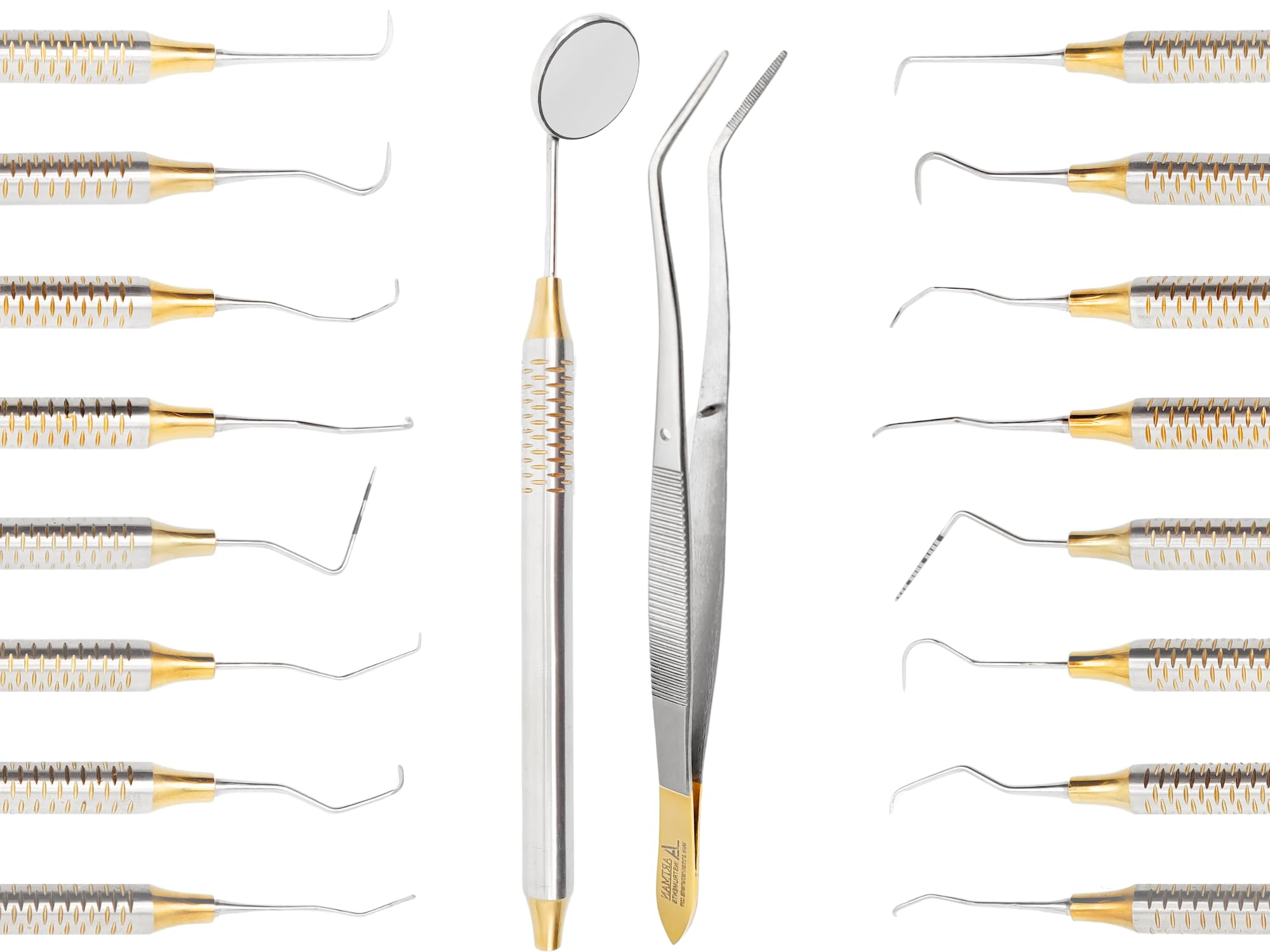 ARTMAN INSTRUMENTS Dental Hygienist Tool Kit (10 PCs) β Includes Mirror, Probe, Tweezer, Scalers, Pocket Probe, Curettes β Prophylaxis Teeth Cleaning Set, Autoclavable, with Sterilization Cassette