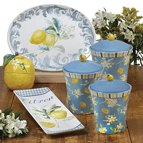Certified International 23124SET4 Citron 9" Soup/Pasta Bowls, Set of 4, 9" Diameter x 2", Multicolored