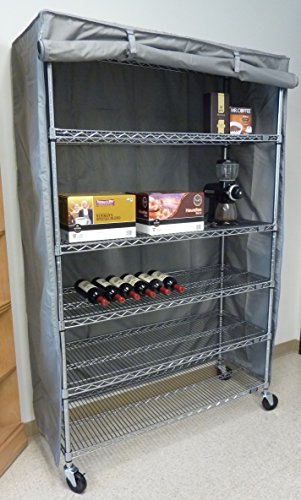 Formosa Covers Storage Shelving Unit Cover, fits Racks 60" Wx18 Dx72 H (Cover only Grey Color)