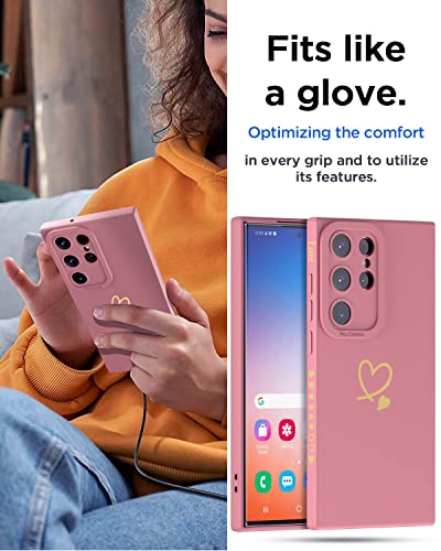 AICase for Samsung Galaxy S23 Ultra Heart Case for Women with Full Camera Lens Protection,Silicone Girly Cute Side Soft Slim Shockproof Protective Cover for Samsung Galaxy S23 Ultra 6.8" 2023_5