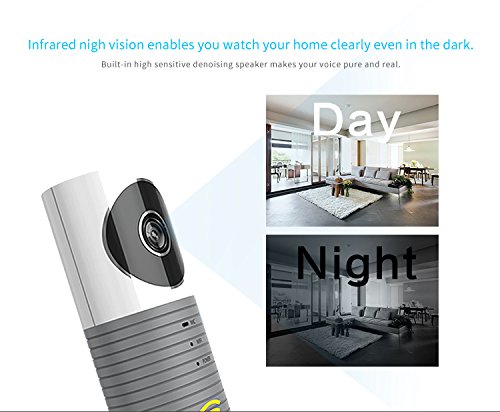 Clever Dog Camera Wifi, Small Pet Nanny Camera with Audio and Video, Cell Phone App, Wide Angle, Motion Sensor, Night Vision, Indoor, Cheap Camera for Home Security, Puppy, Baby Monitor