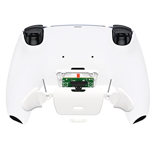 eXtremeRate White Back Paddles Programable Rise 2.0 Remap Kit for PS5 Controller, Upgrade Board & Redesigned Back Shell & Back Buttons Attachment for PS5 Controller - Controller NOT Included
