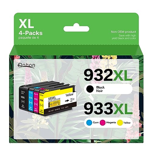 932XL 933XL High-yield Ink Cartridge Compatible for HP 932 XL 933 XL Ink Cartridges Use with HP Officejet 6100 6600 6700 7110 7610 7612 Printer