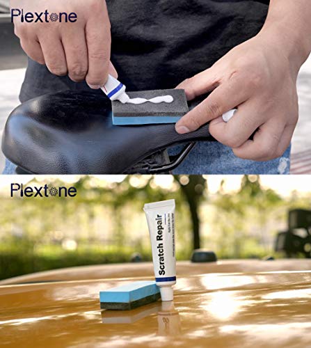 Plextone Car Scratch Repair Kit, Auto Maintenance Wax Polishing Grinding Paste Paint Care Set, Care Grinding Polishing Restorer Liquid with Sponge (B-1) (B-1)
