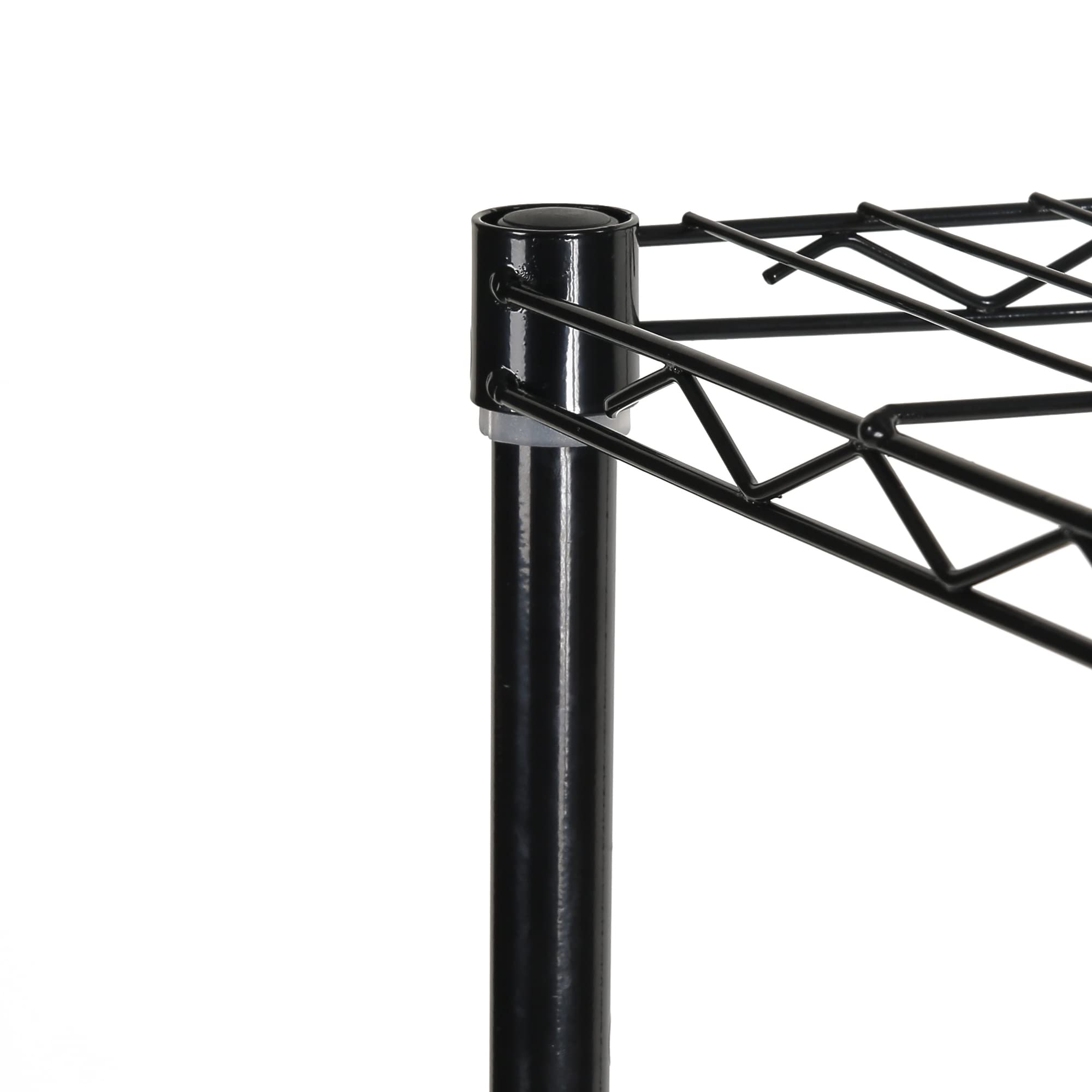 GIA Home Series 4 Tier Wire Shelving Unit Standing Storage Metal Shelves for Kitchen&Bathroom,Set of 1,Black