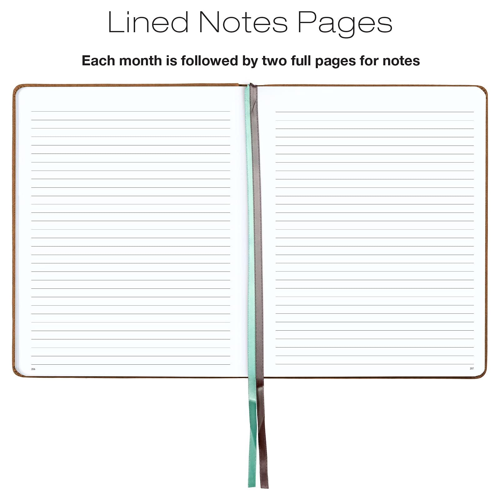 2022 Planner: Extra Thick Paper 8"x10" Resolute Planner with, 14 Months (November 2021 Through December 2022) Weekly Calendar/Weekly Planner Organizer with 5"x8" Journal (Brown)