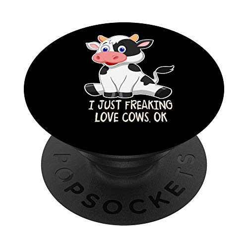 Freaking Love Cows Animal Love Birthday Gift PopSockets PopGrip: Swappable Grip for Phones & Tablets