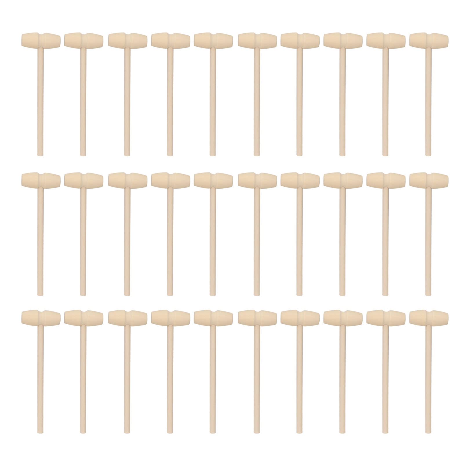 30pcs Mini Wooden Crab Lobster Mallets Seafood Shellfish Crab Hammer Craft Toys for Kids Wooden Mallets Breakable Heart Hammer for Chocolate Heart