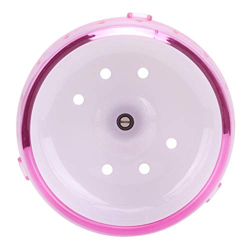 Hamster Wheel, 11.5cm Plastic Silent Spinner Hamster Exercise Running Wheel Toy for Small Pets Syrian Hamster Rat Gerbil(Pink)
