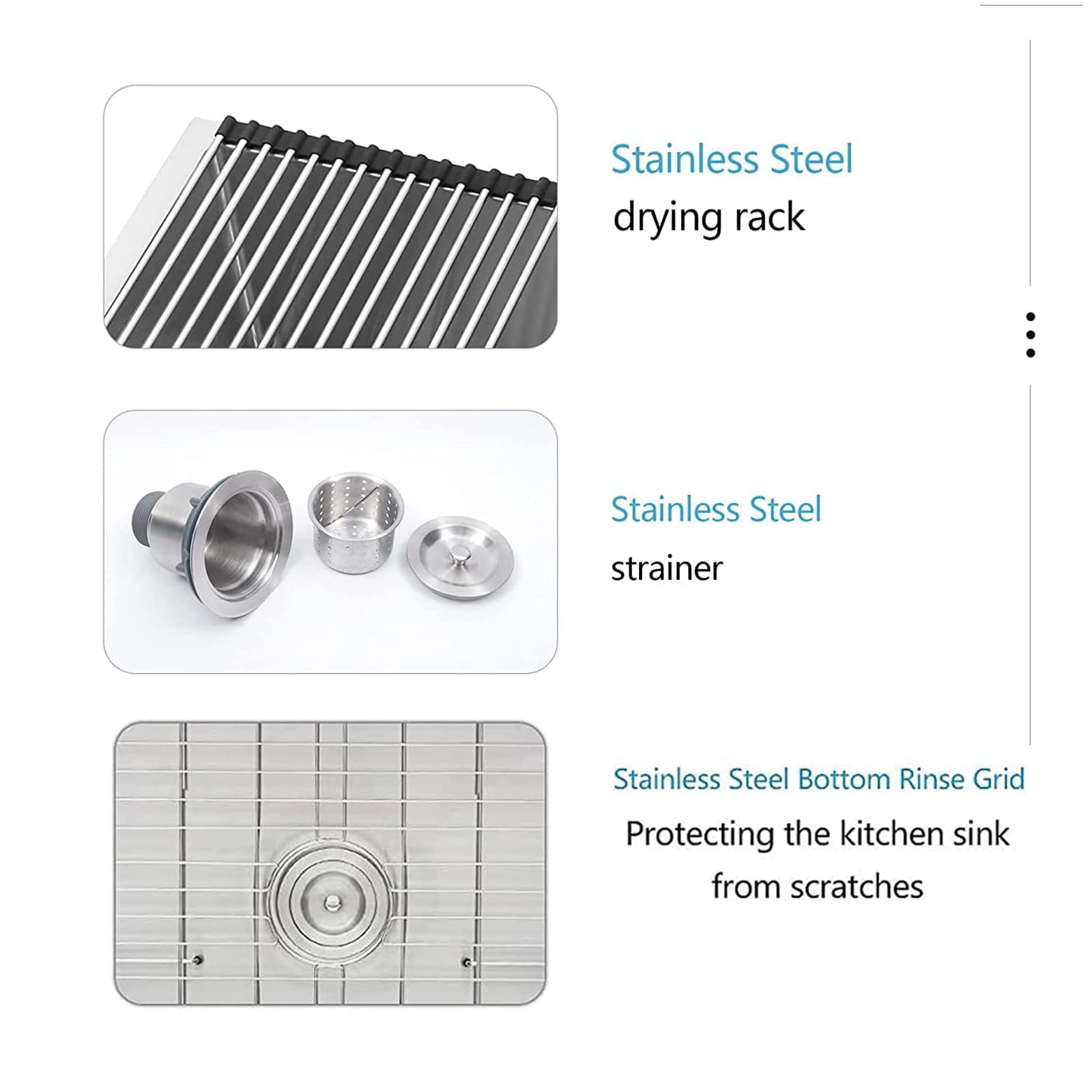 28 Kitchen Sink Drop In - Lordear 28 x 22 Kitchen Sink Single Bowl Drop In Stainless Steel 16-Gauge R10 Tight Radius Topmount Kitchen Sink
