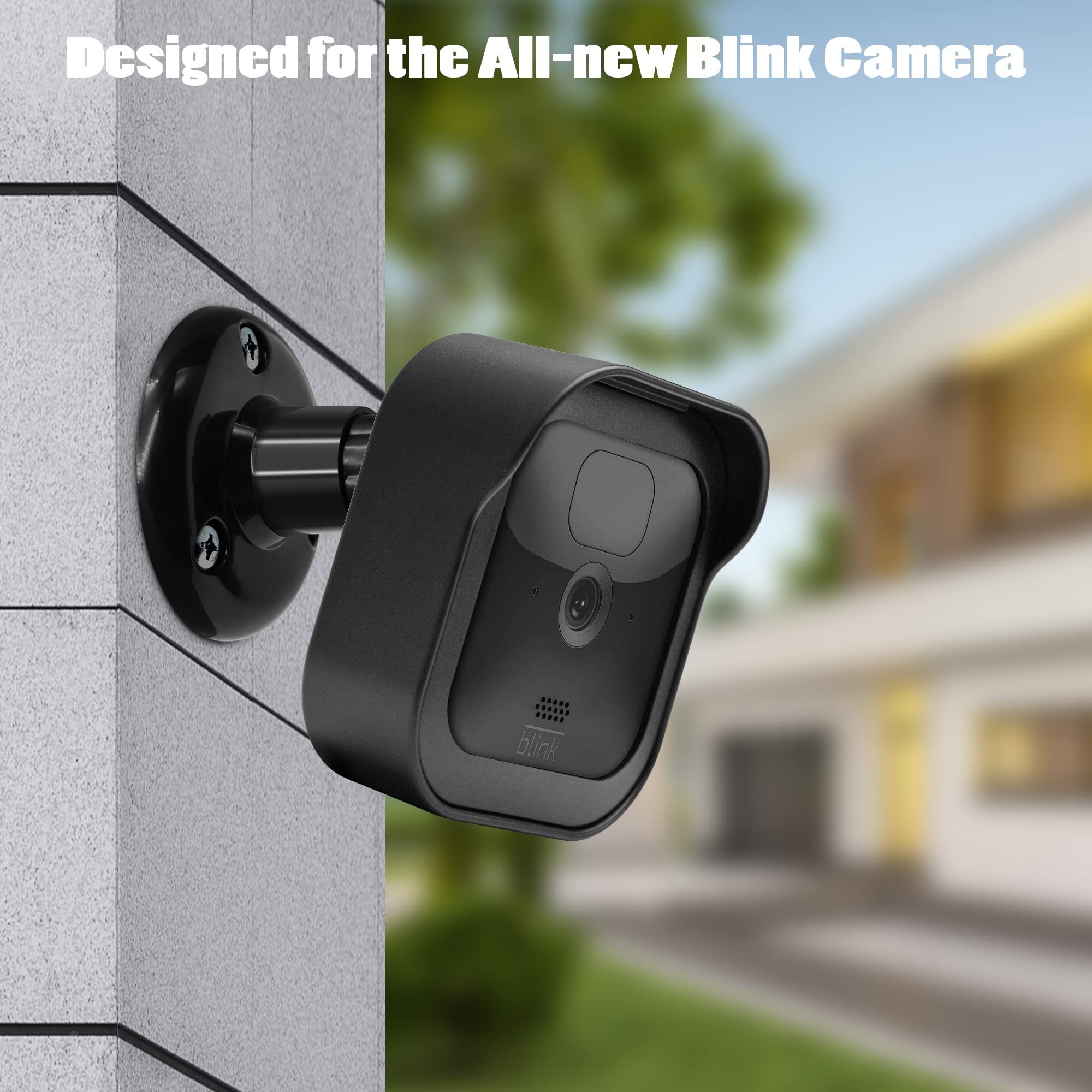 3rd Gen Blink Outdoor Camera Mount Bracket,360 Degree Adjustable Mount and Weatherproof Protective Housing with Blink Sync Module 2 Outlet Mount for Blink Camera System (Black 5Pack)
