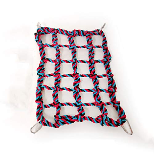 POPETPOP Bird Rope Climbing Net Parrot Swing Hanging Toy Parrot Hanging Play Gym for Parakeet Cockatiel Cockatoo Budgies African Grey Macaw