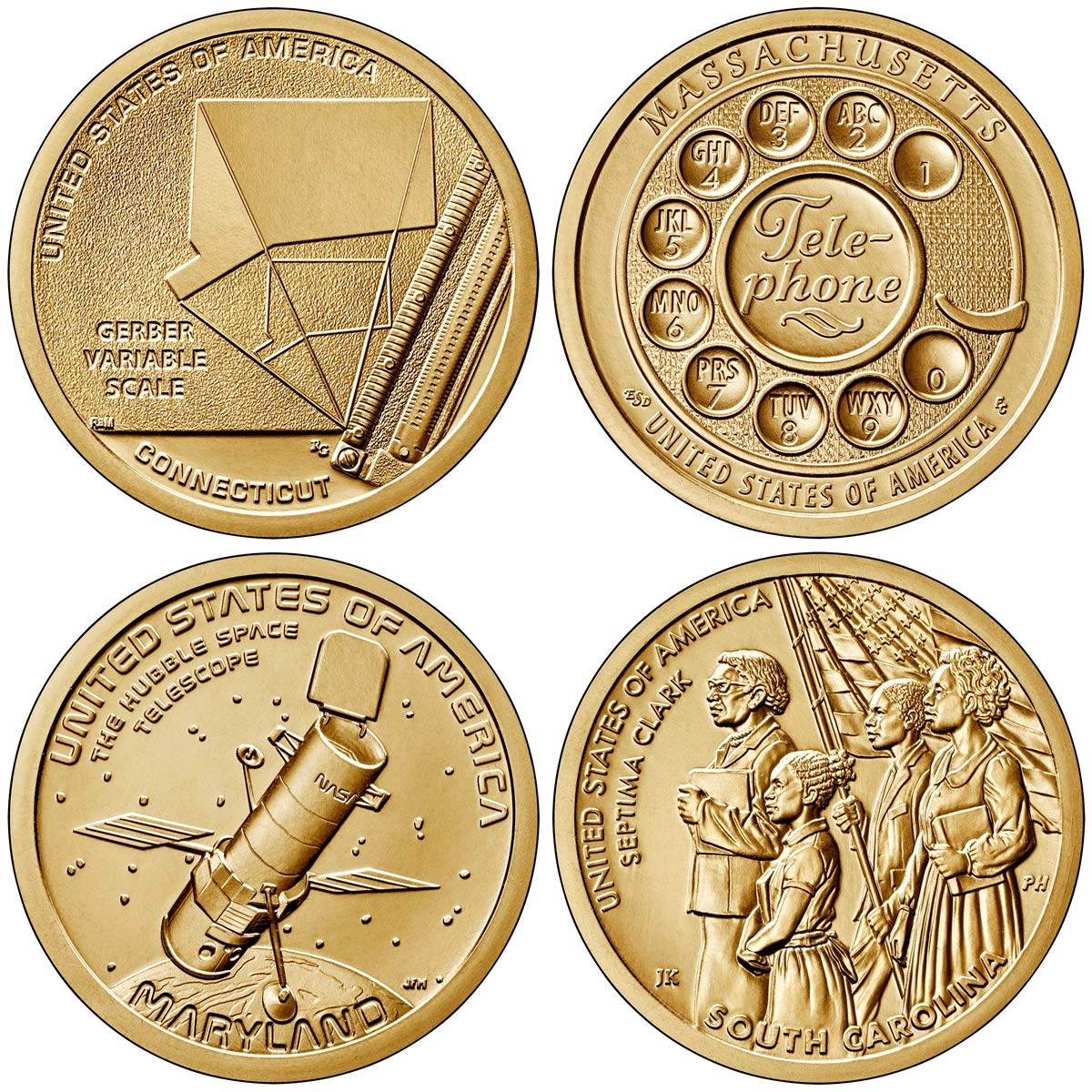 2020 P American Innovation 4 Coin Set 1 Dollar Coins Philadelphia Mint Uncirculated