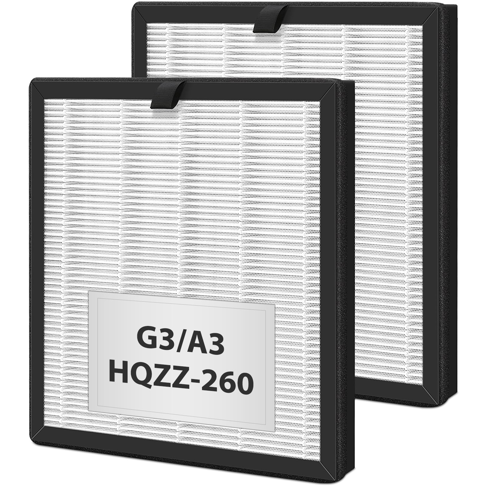 2 Pack G3 A3 Replacement Filter For AMEIFU G3 Sferf-30(FXAP2W) Air Cleaner Puri-fier. Compatible with VEWIOR A3 A3N Filter. For Tailulu HQZZ-260 Filter. 3 Stages True HEPA Filter Air Cleaner Filter.