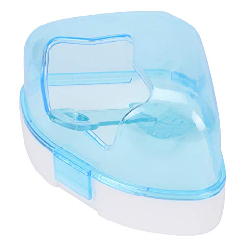 POPETPOP Hamster Sand Bathroom Plastic Sand Bath Container with Scoop Hamster Bathroom Sauna Toilet Bathtub for Mouse Hamster Chinchilla Rat Gerbil (Blue)