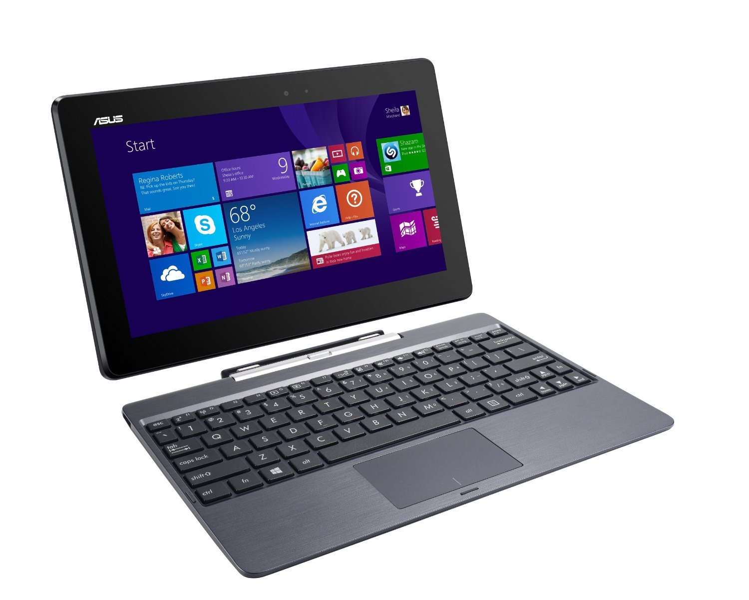 Asus T100TA-C1-GR-B Transformer Book Laptop (Windows 8.1, Intel A4 1.33 GHz Processor, 10.1 inches Display, SSD: 64 GB, RAM: 2 GB DDR3) Grey
