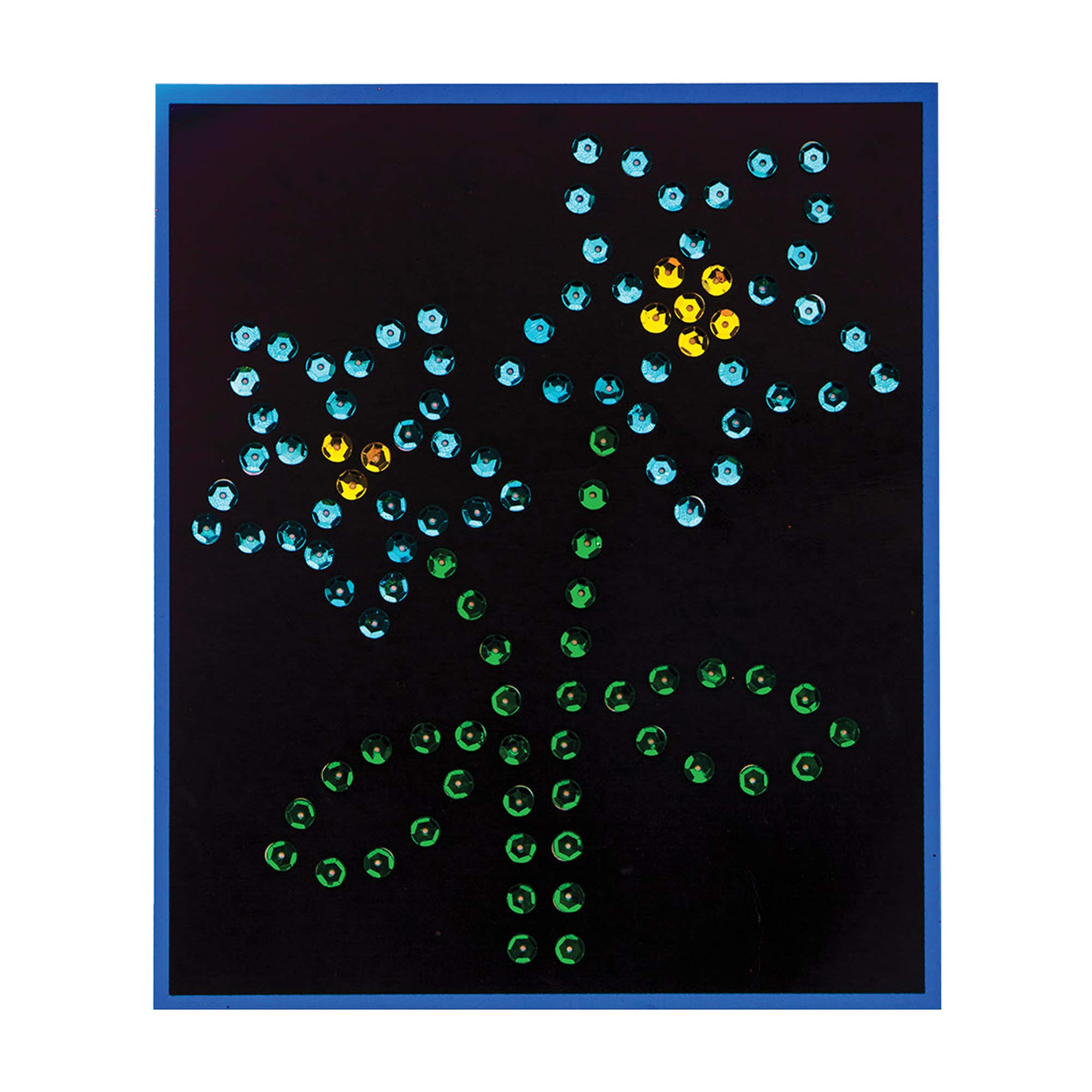 Baker Ross AT386 Flower Sequin Craft Pictures - Pack of 5, for Children to Decorate and Personalise Arts Projects, Ideal Groups, Home Crafting, Class Room Activities