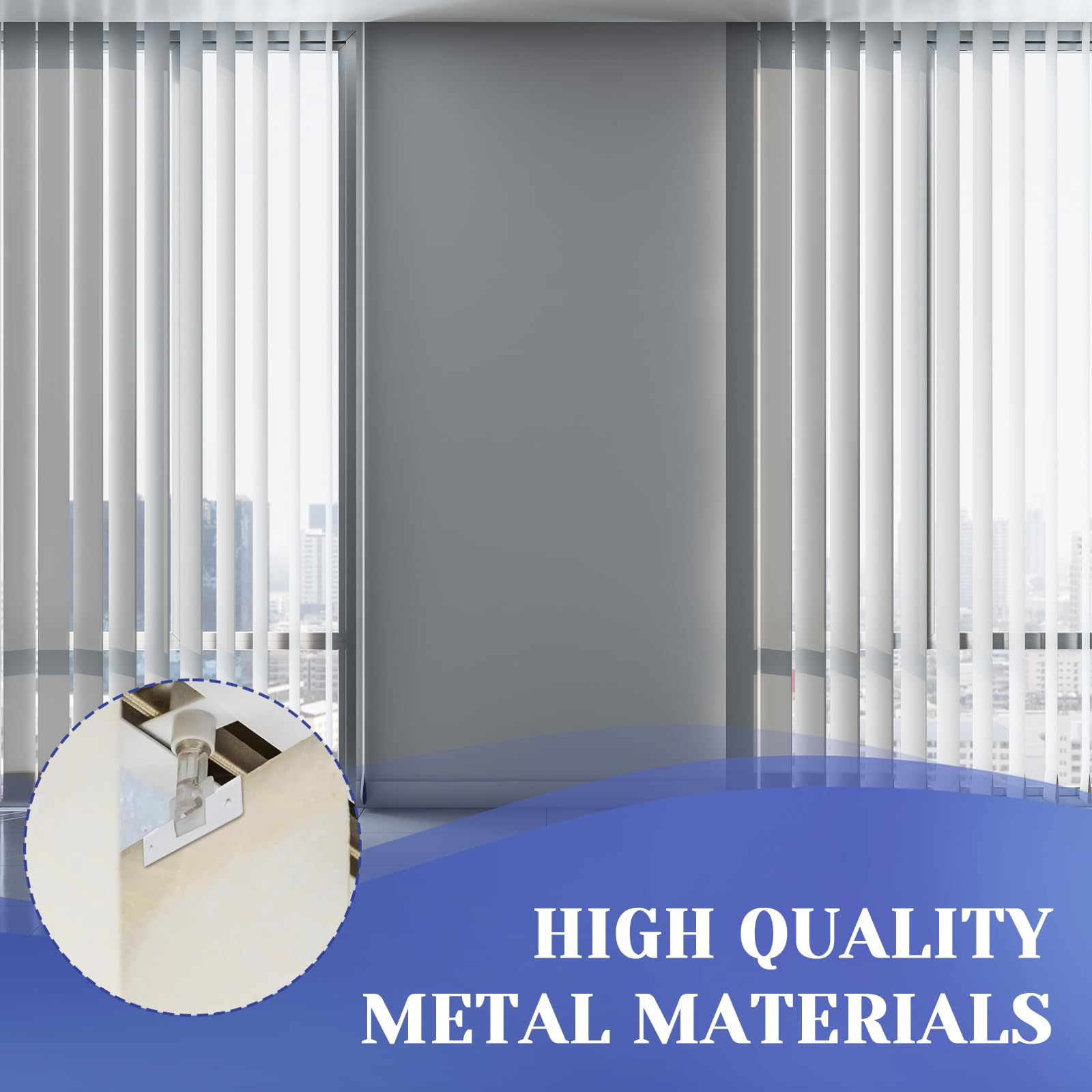 30 Pcs Vertical Blind Parts Vertical Blinds Clips Replacement Valance for Vertical Blinds Metal Blind Repair Clip Vertical Blinds Repair Kit Window Blind Replacement Slats Tabs