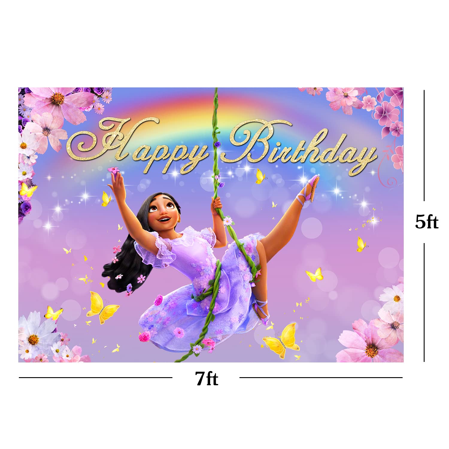 7x5 ft Isabella Encanto Backdrop Party Decorations Birthday Supplies Banner
