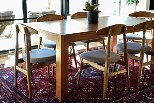 Posh Pollen Furniture, Bethley Solid Wood Dining Table, Brown