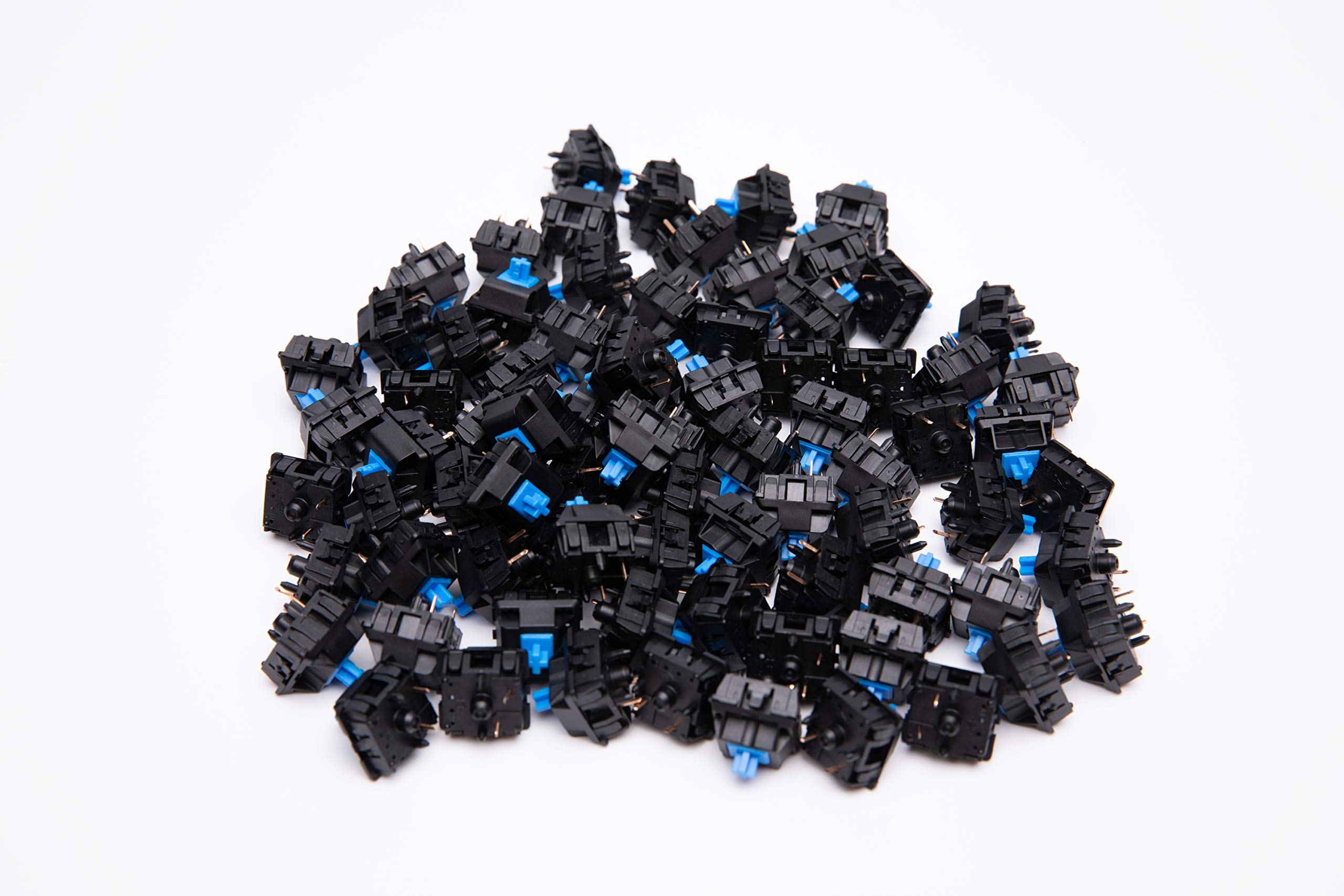 HK Gaming MS-1 Mechanical Key Switches for Mechanical Gaming Keyboards | PCB Mounted | Pre Lubed | 67cN ; Linear (Pro Marlin Blue, 90 Pcs)