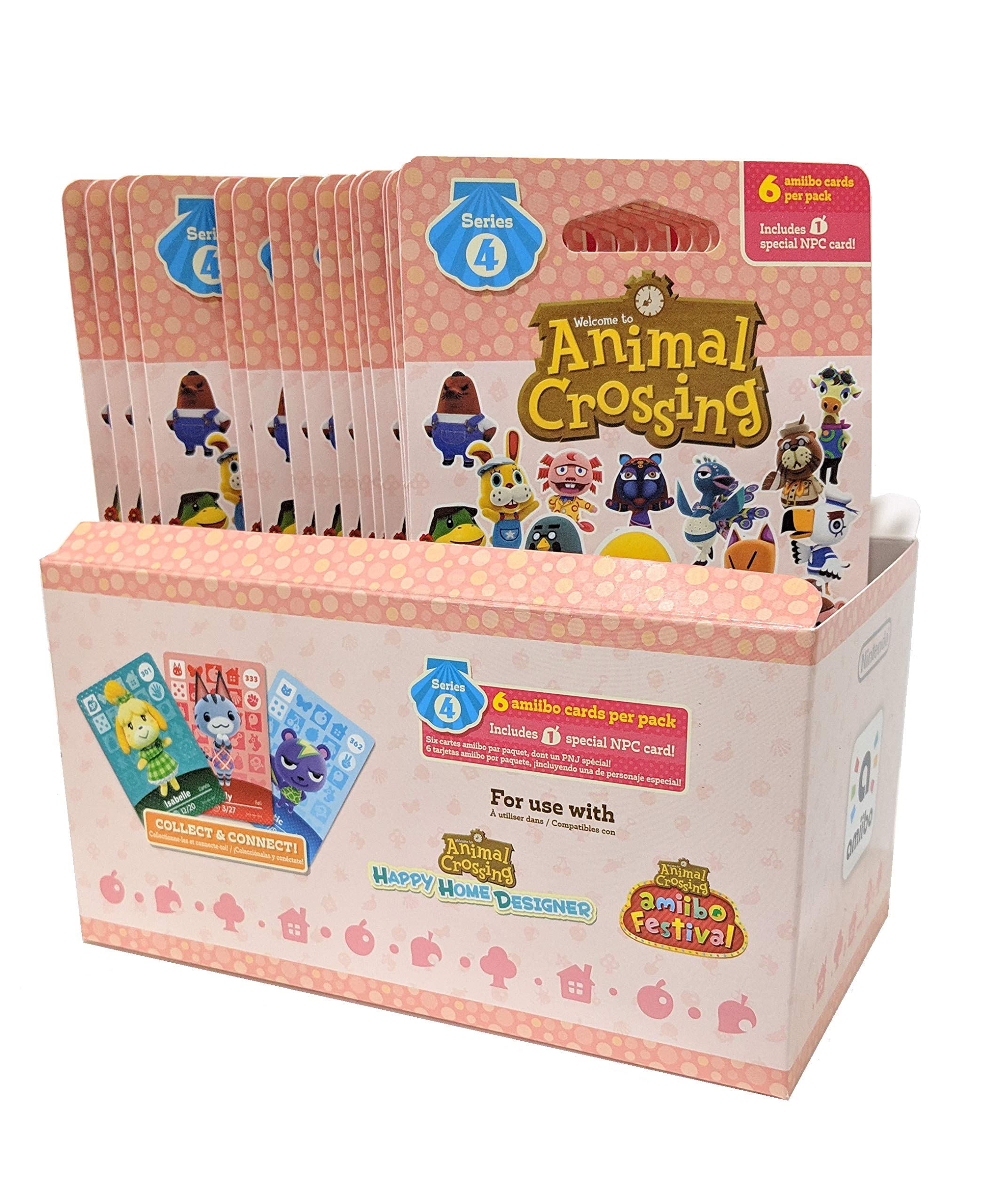 Animal Crossing Amiibo Cards Series 1 2 3 4 Set Bundle (72 Packs) (6 Cards Per Pack / 456 Cards)