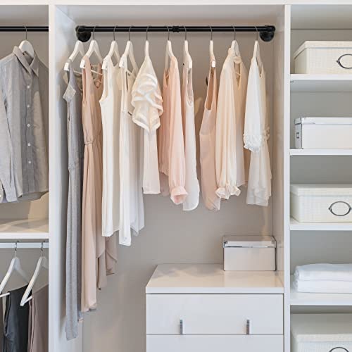 LIANTRAL Clothing Racks for Hanging Clothes, 32.6" Garment Rack, Set of 2 Industrial Pipe Clothing Rack, Closet Rod for Closet Storage, Laundry Room