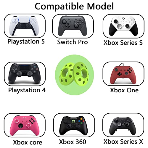 Aim Assist Motion Control Rings Compatible with PS5,PS4,Xbox Series X/S,Xbox Core,Xbox Elite 2 Core Controller Precision Rings Rubber Accessories Two Different Strength (3pack-Green)
