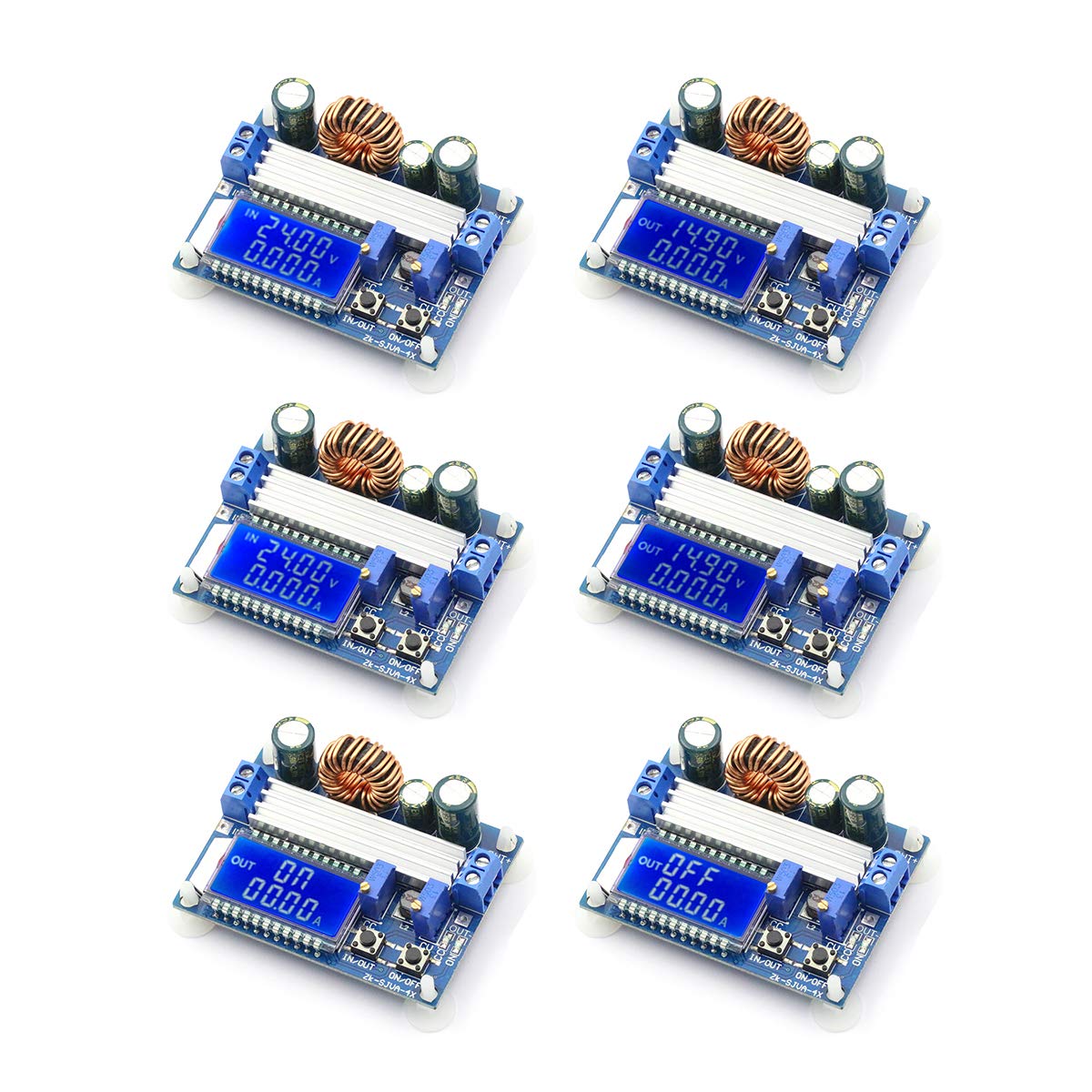 CenryKay Adjustable USB Power Supply Module, 15W DC-DC 0.5-30V Step Up/Down Module CVCC Buck Boost Voltage Converter Support Fast-Charge Trigger (Boost Converter)