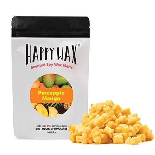 Happy Wax Pineapple Mango Scented Natural Soy Wax Melts â 8 Oz. of Scented Wax Melts, Made in USA