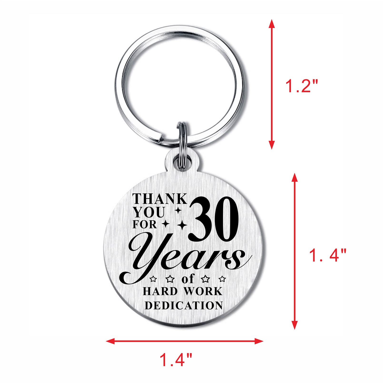 ABNTY 30 Year Work Anniversary Employee Gifts, 30th Work Anniversary Decorations, Thank You 30 Years Employee Anniversary Keychin Gifts