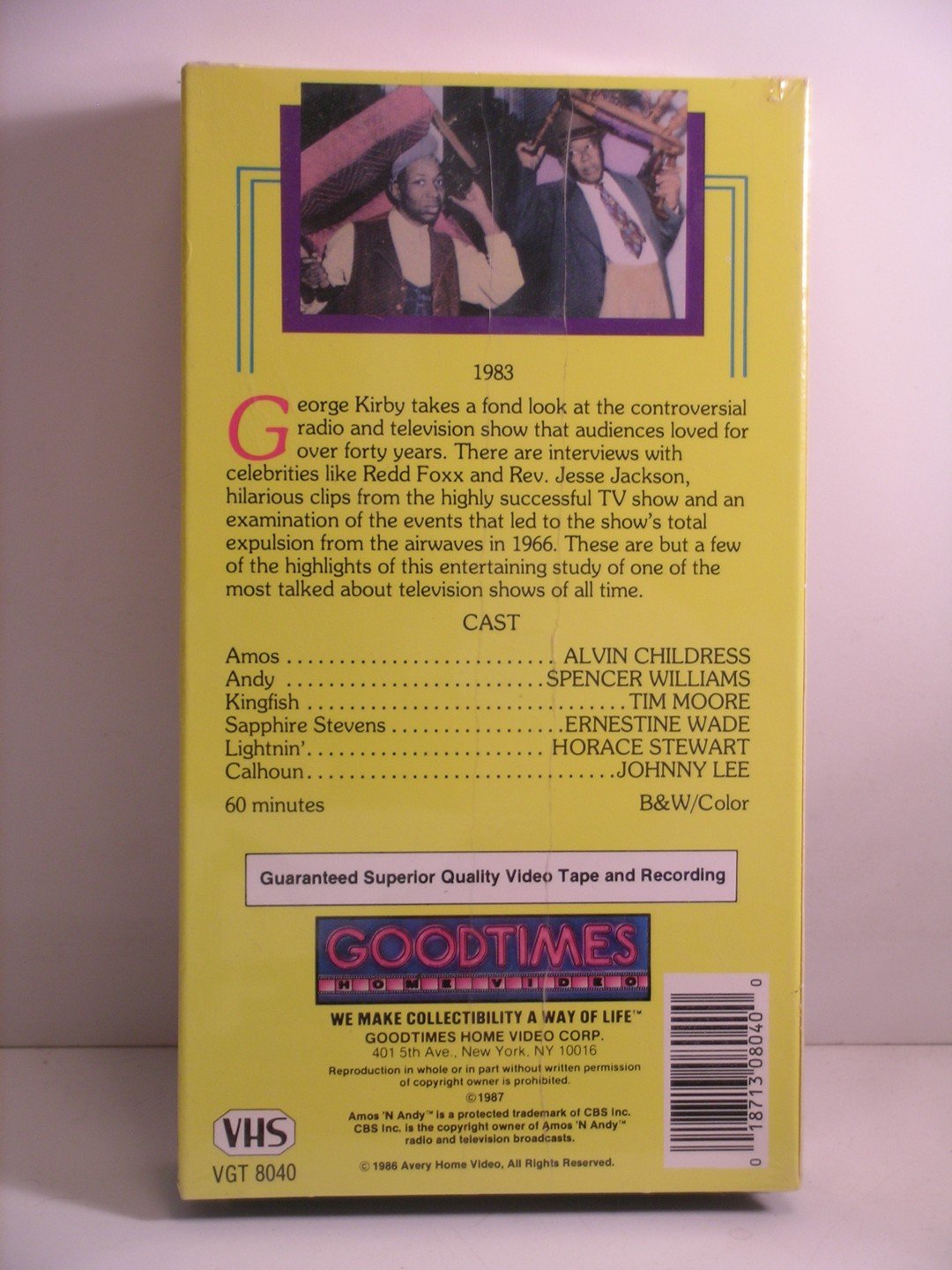 Amos n' Andy TV Show---"Anatomy of a Controversy"----VHS Video