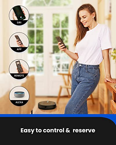 Proscenic 850T Robot Vacuum Cleaner, Wi-Fi Connected Robot Vacuum and Mop, Works with Alexa & Google Home, 3-in-1 Robotic Vacuum with 3000Pa Strong Suction on Carpets and Hard Floors, Boundary Strip