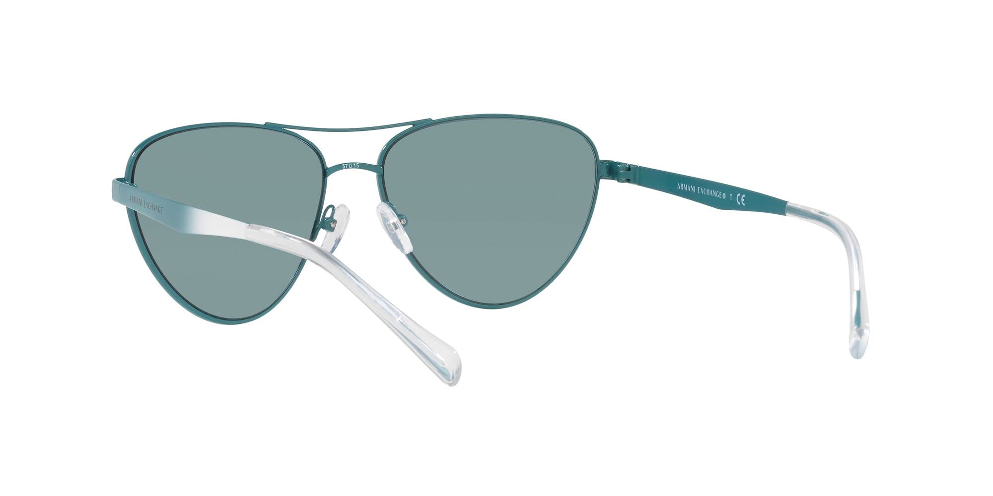 A|X Armani Exchange Women's AX2042S Pilot Sunglasses, Blue Mirrored White, 57 mm