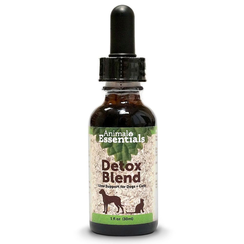 Animal Essentials Detox Blend - Liver Support for Dogs & Cats, Liver Supplement, Herbal Formula, Organic Human Grade Herbs, Veterinarian Recommended, Animal Wellness Tonics - 1 Fl Oz