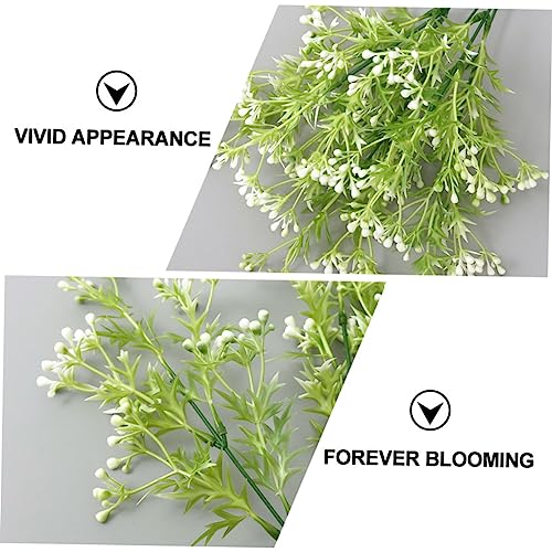 Abaodam 3pcs Artificial Flower Arrangement Outdoor Faux Plants Faux Greenery Plastic Outdoor Plants Artificial Flowers Artificial Greenery Shrubs Plant Decor Decorative Fake Green Plant