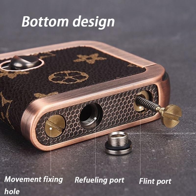 2024 New Retro Kerosene Lighter, Classic Open Flame, Reusable, Easy to Carry, Suitable, Daily Use (Color : C3)