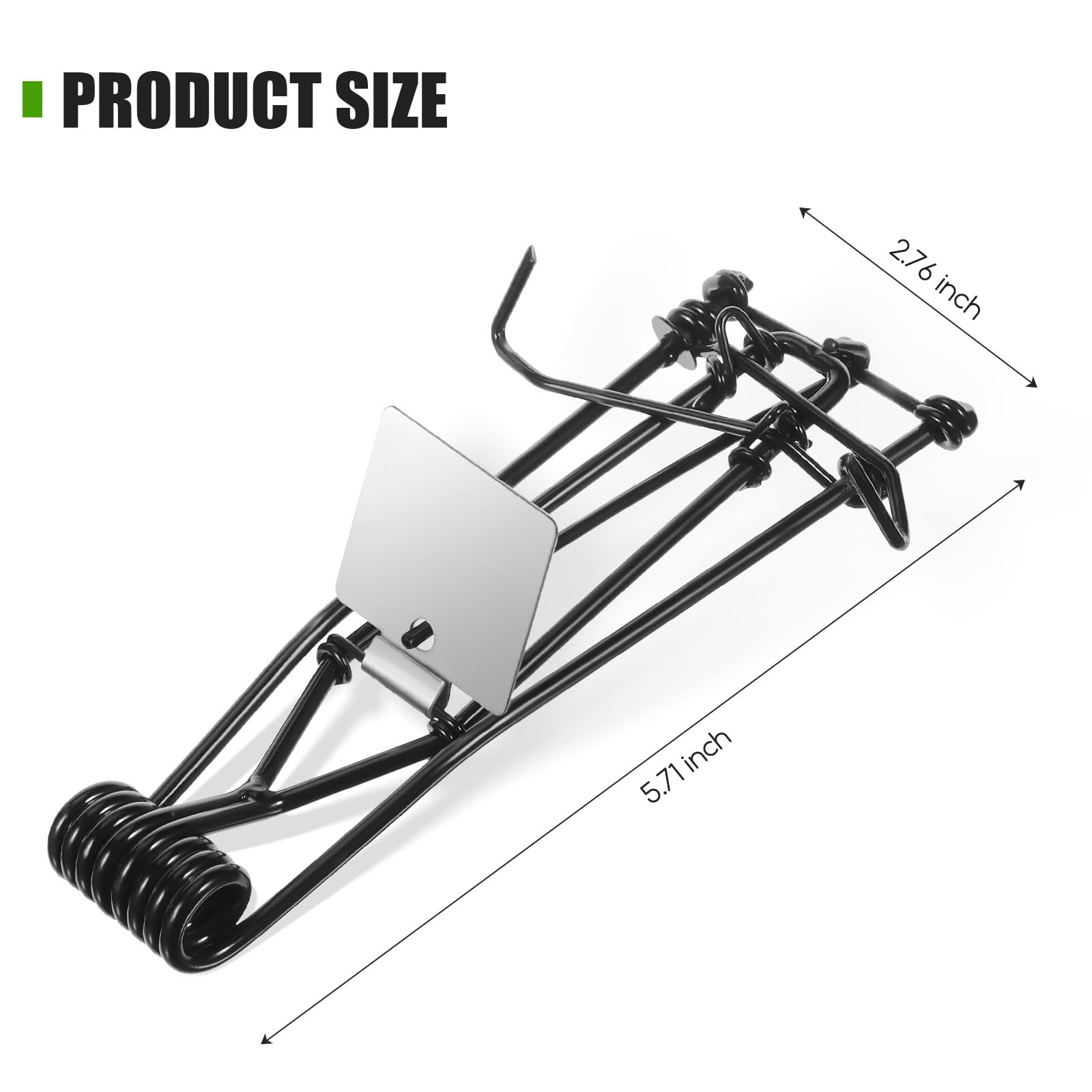8 Pack Mole Traps for Lawns Reusable Mole Trap Gopher Killer Metal Tactical Easy Set Gopher Trap Vole Traps Outdoor Mole Killer for Lawn Yard Garden (Black)