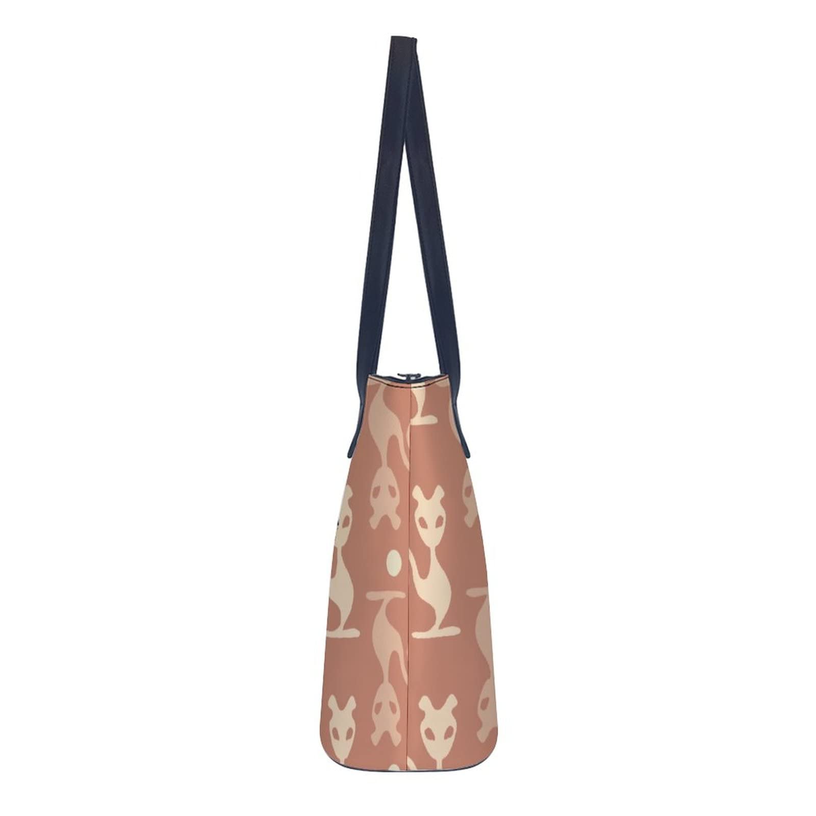 Cats Pink Cream Women's Tote Bag PU Leather Shoulder Bag Handbags Purse For Work Shopping Travel