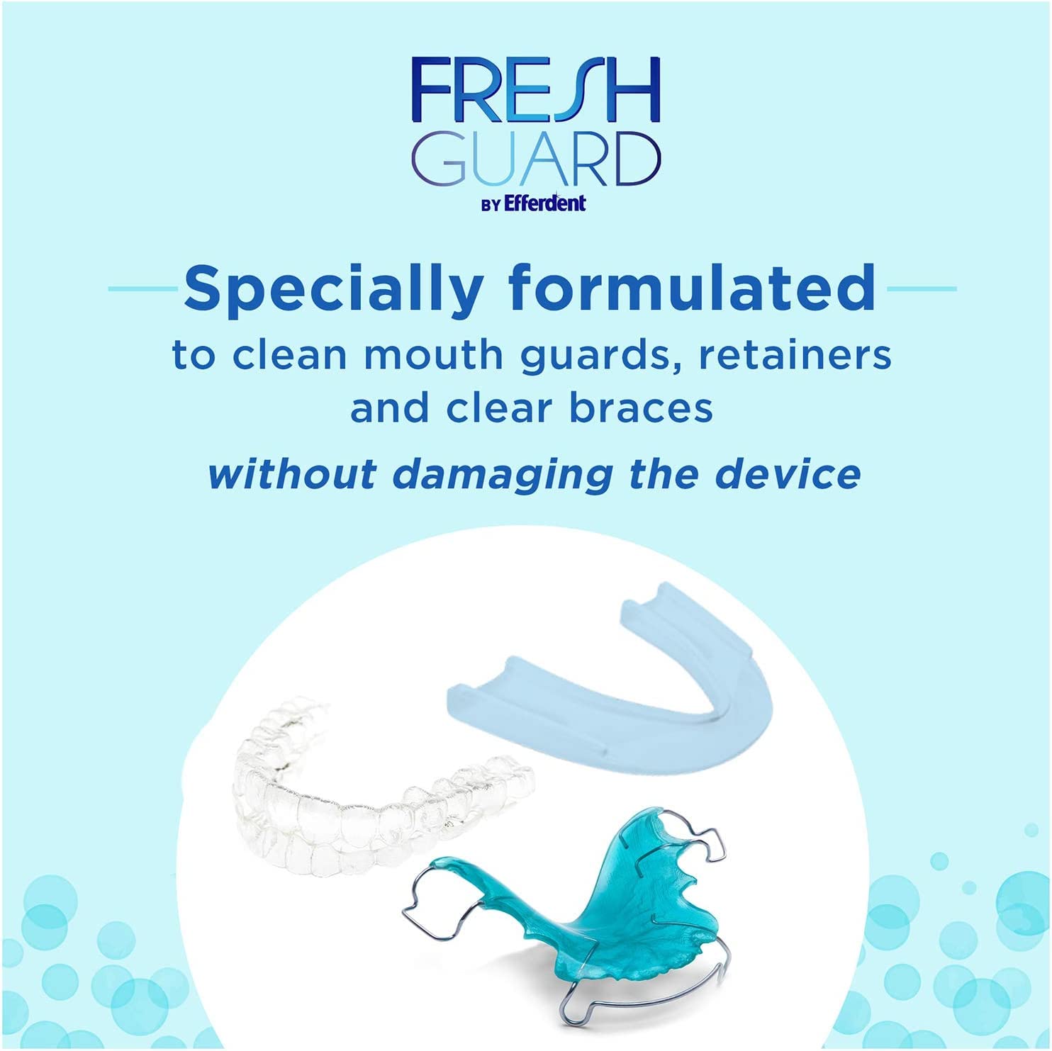 Fresh Guard Soak Specially Formulated CLEANER for Retainers Mouthguards& Removable Braces-24 Count & DenTek Professional Fit Maximum Protection Dental Guard-1