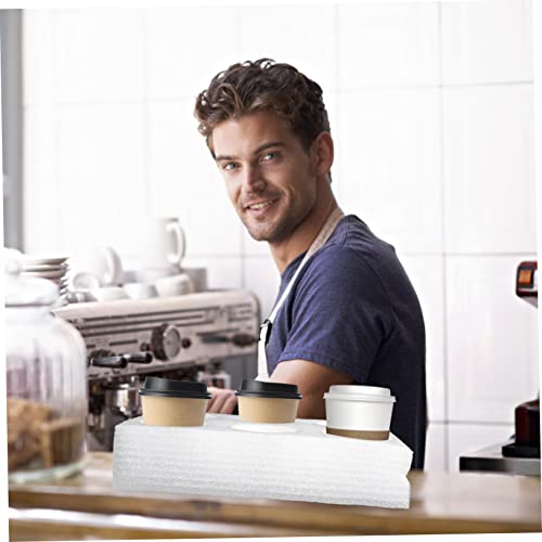 2Pcs Milk Tea Cup Holder Pool Cup Holders for Drinks Cup Holder Tray Drink Carrier for 6 Cup Drink Carrier Drink Carrier Tray Coffee White Packing car Pearl Cotton re-usable